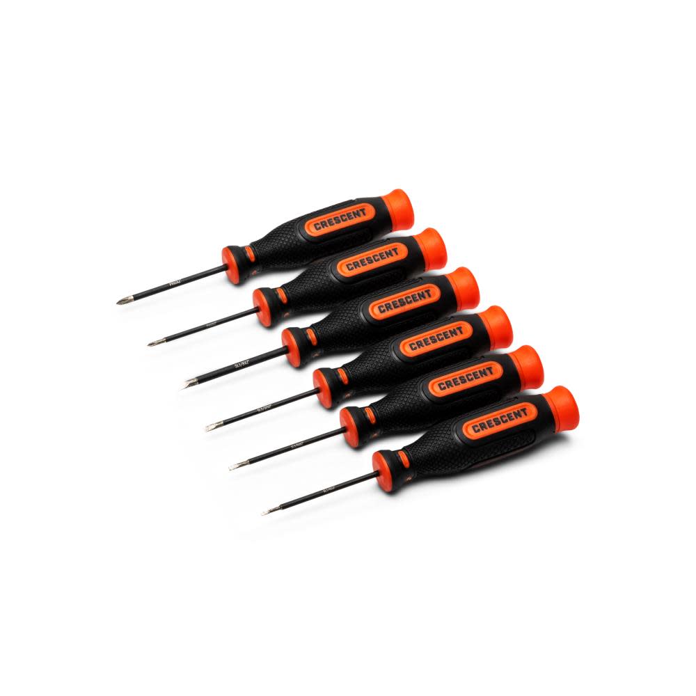 Crescent 6 Pc. Diamond Tip Precision Screwdriver Set CDTPR6PCSET - Acme ...