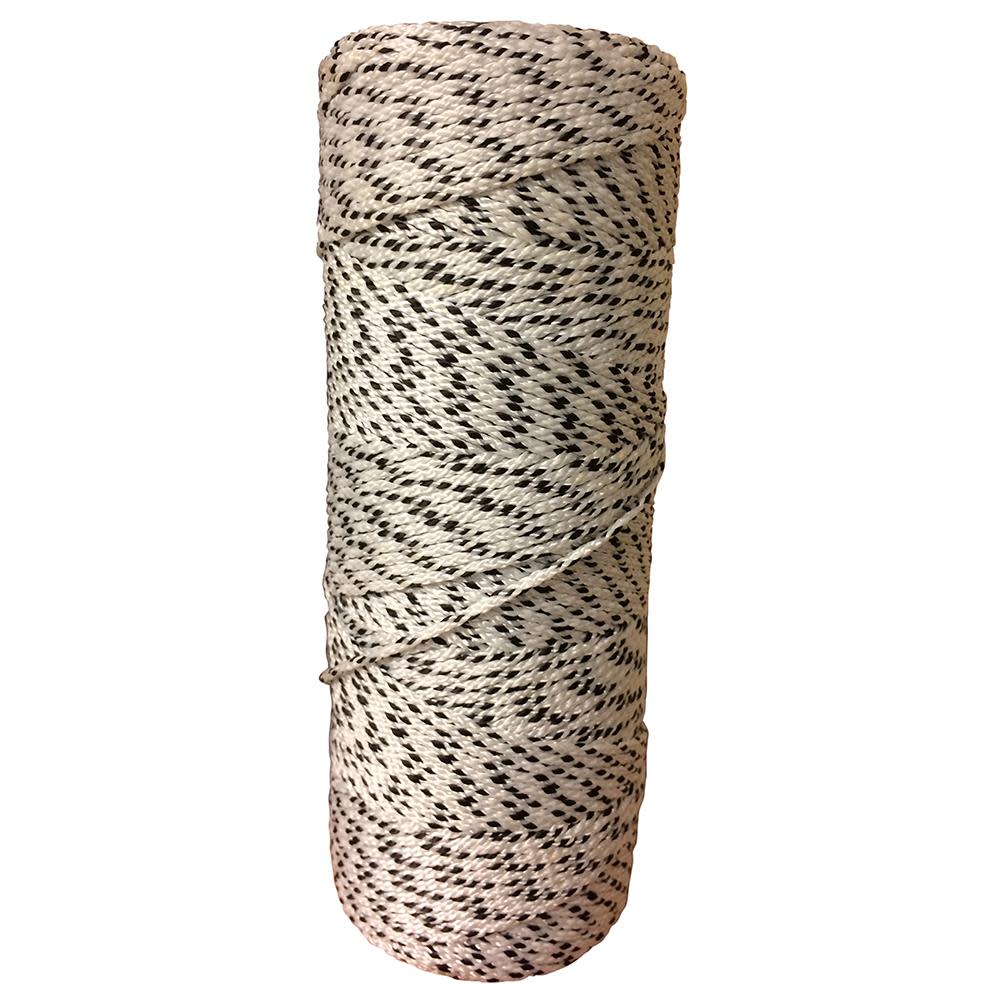 Erin Rope Nylon Seine Twine Braided White/Black #18 x 500' BSTWB0500 ...