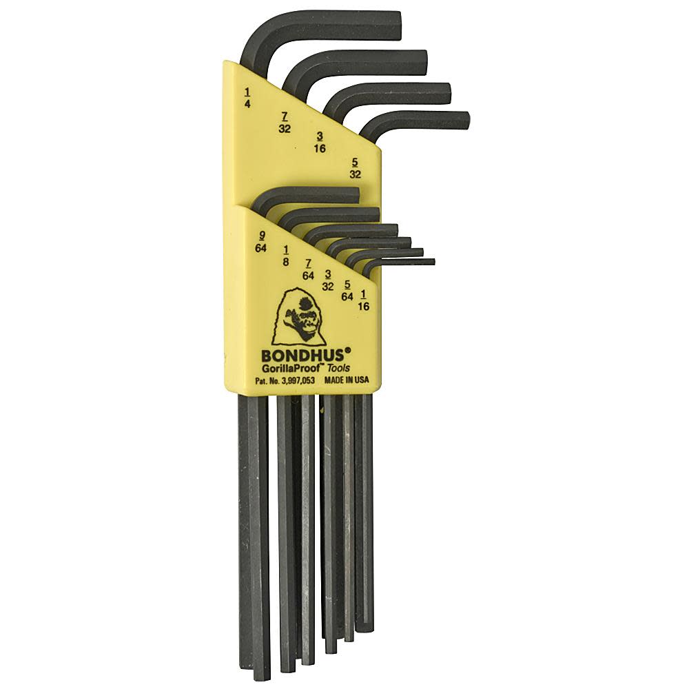 Bondhus Set 10 Hex L-Wrenches 12138 - Acme Tools