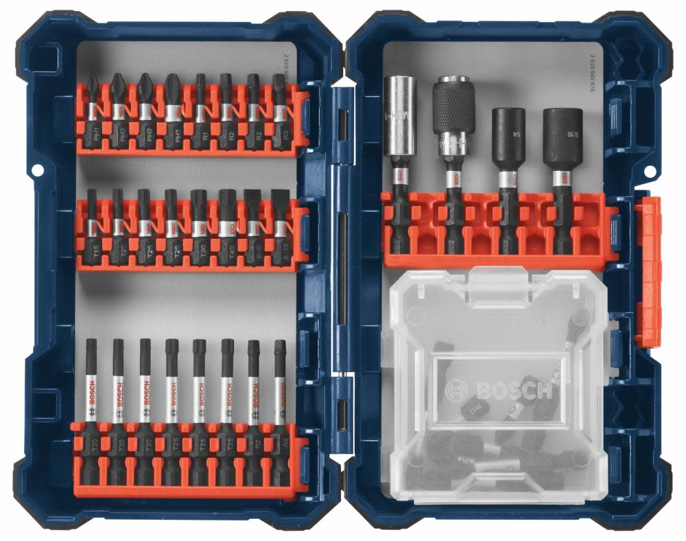 Bosch 38 pc. Impact Tough Screwdriving Custom Case System Set SDMS38 ...