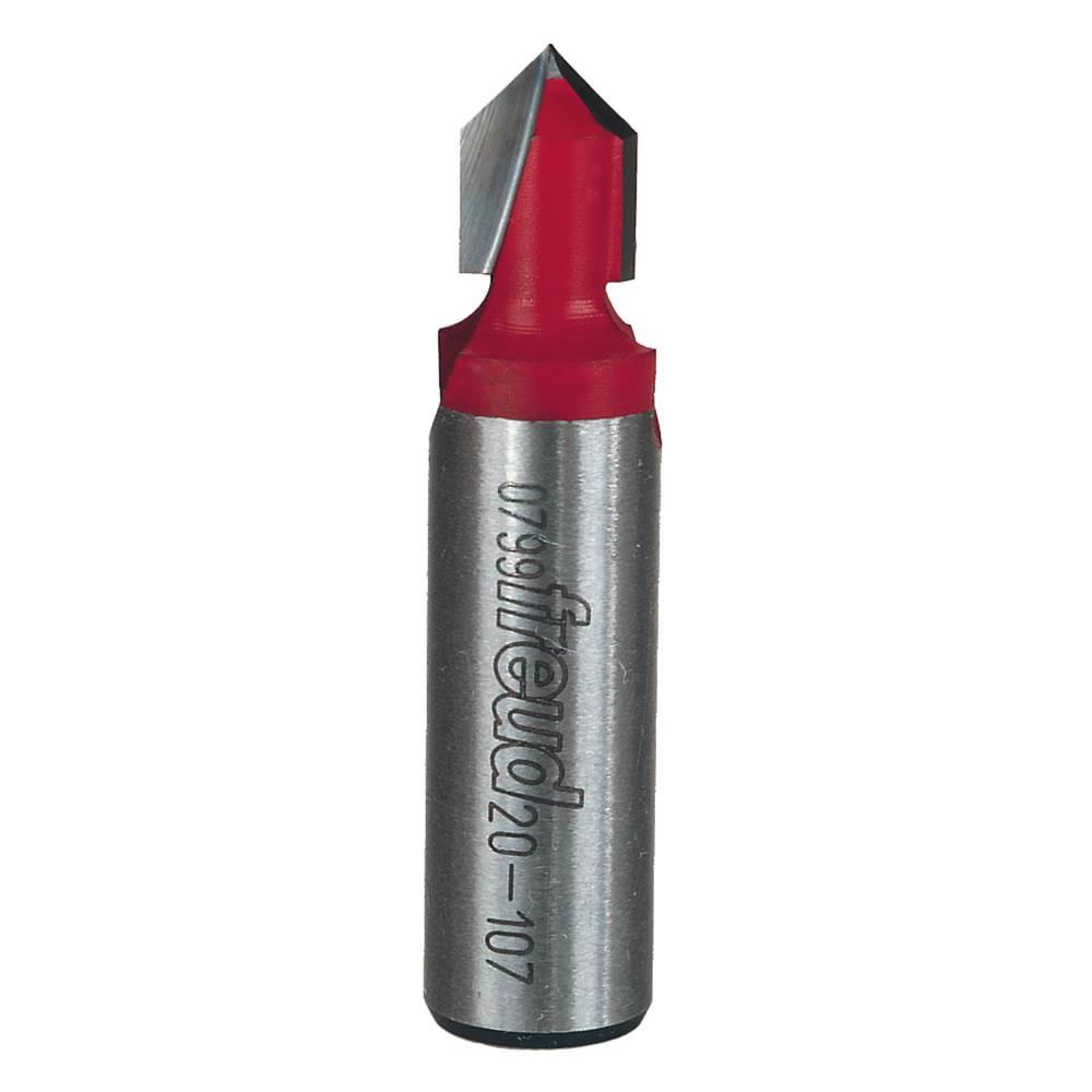 Freud 3/8 In. (Dia.) V Grooving Bit with 1/2 In. Shank 20-107 - Acme Tools