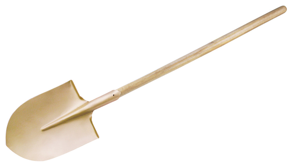 CS Unitec Aluminum Bronze Round Point Shovel with Nupla Handle EX1006D ...