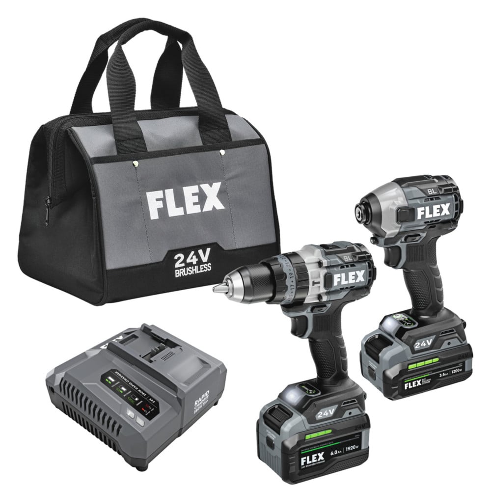 FLEX 24V Stacked Lithium Battery 2 Tool Combo Kit FXM202-2G from FLEX ...