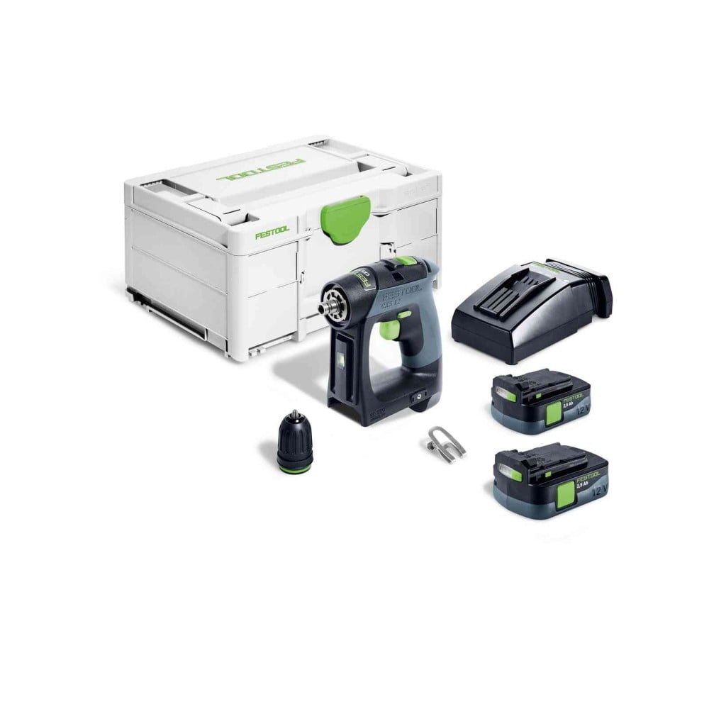 Festool Cordless 10.8V Battery-Powered Drill CXS 12 2,5-Set 576869 ...