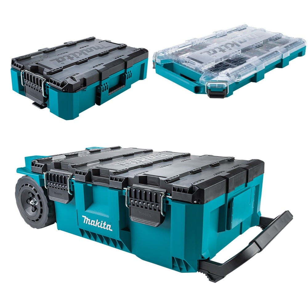 Makita MAKTRAK 3pc Rolling Tool Chest, Medium Tool Box, and Low-Profile ...