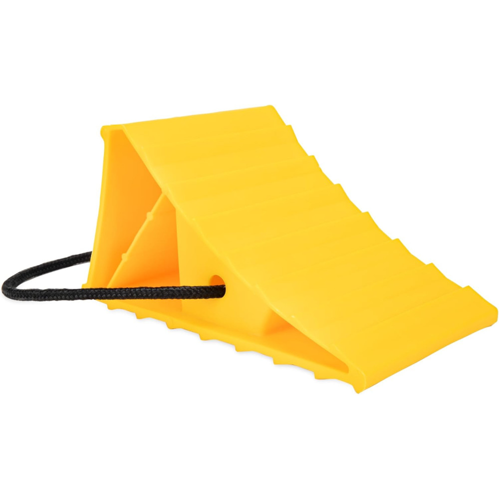 Camco Plastic Yellow Wheel Stop Chock for 26 Inch Diameter Tires 44472 ...