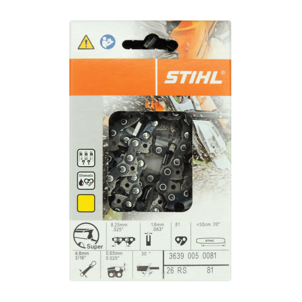 Stihl 20in Oilomatic Rapid Super 26RSC-81 Saw Chain 3639 005 0081 ...