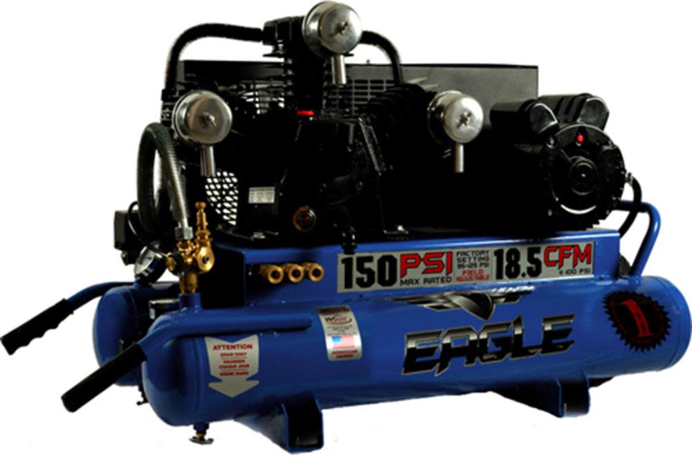Eagle Compressor Air Compressor 5 HP 8 Gallon Wheelbarrow Electric ...