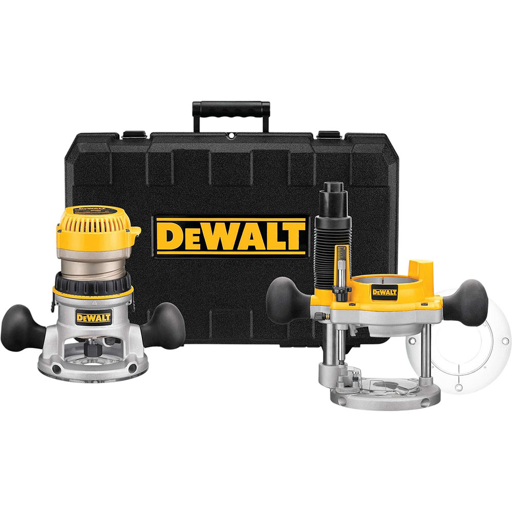 DEWALT 12 Amp 2-1/4 HP Plunge and Fixed Based Variable Speed Router ...