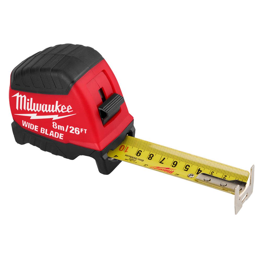 Milwaukee 8m/26 Ft. Wide Blade Tape Measure 48-22-1226 - Acme Tools