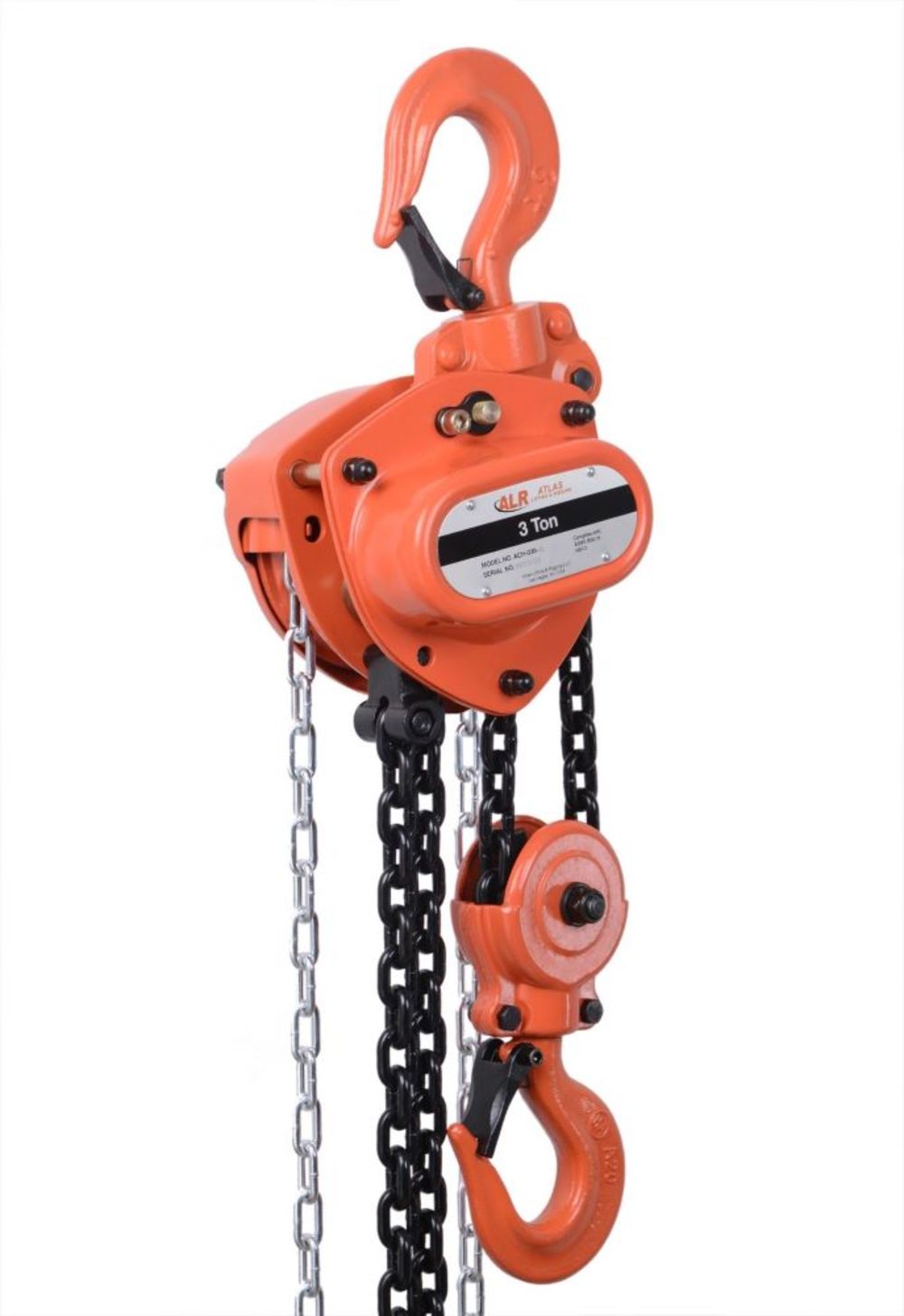 Atlas Lifting and Rigging ACH 3 Ton Chain Hoist 20 Ft. Lift with ...