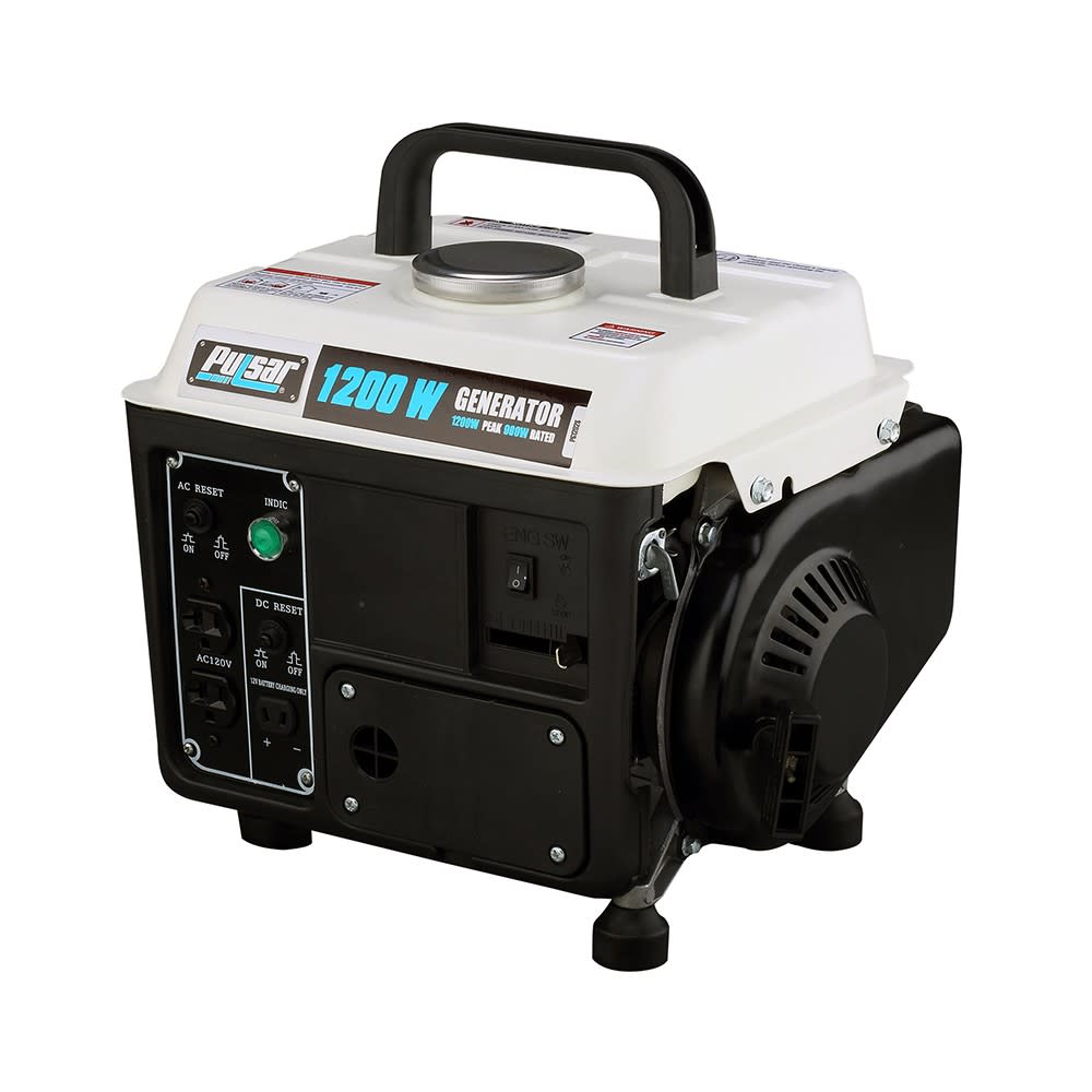 Pulsar Products Generator 120V 1200W 72cc 2 Stroke Gas/Oil Portable ...