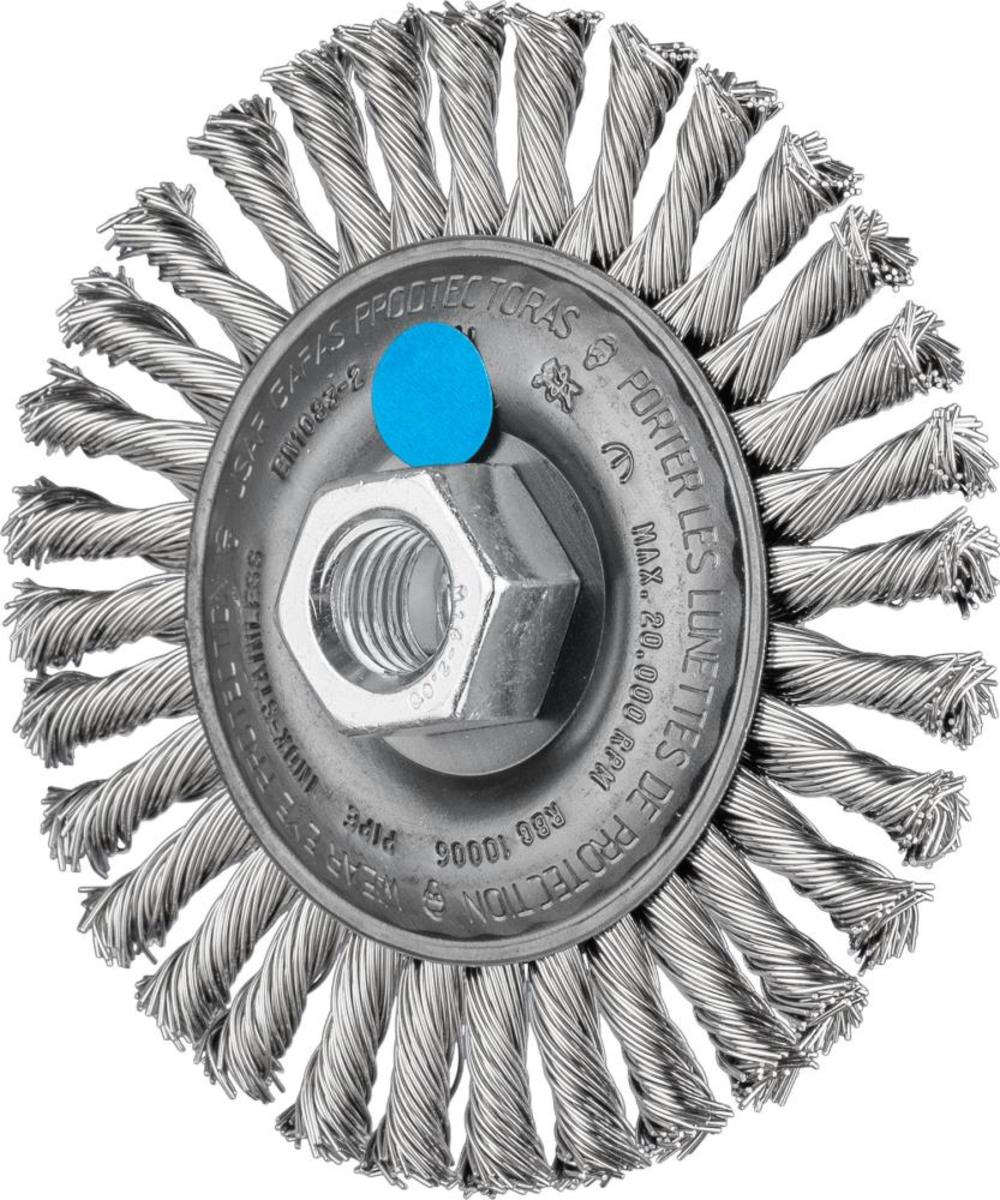 Pferd 4in Stringer Bead Wheel .020 SS Wire 5/8 11 Thread 82307 - Acme Tools