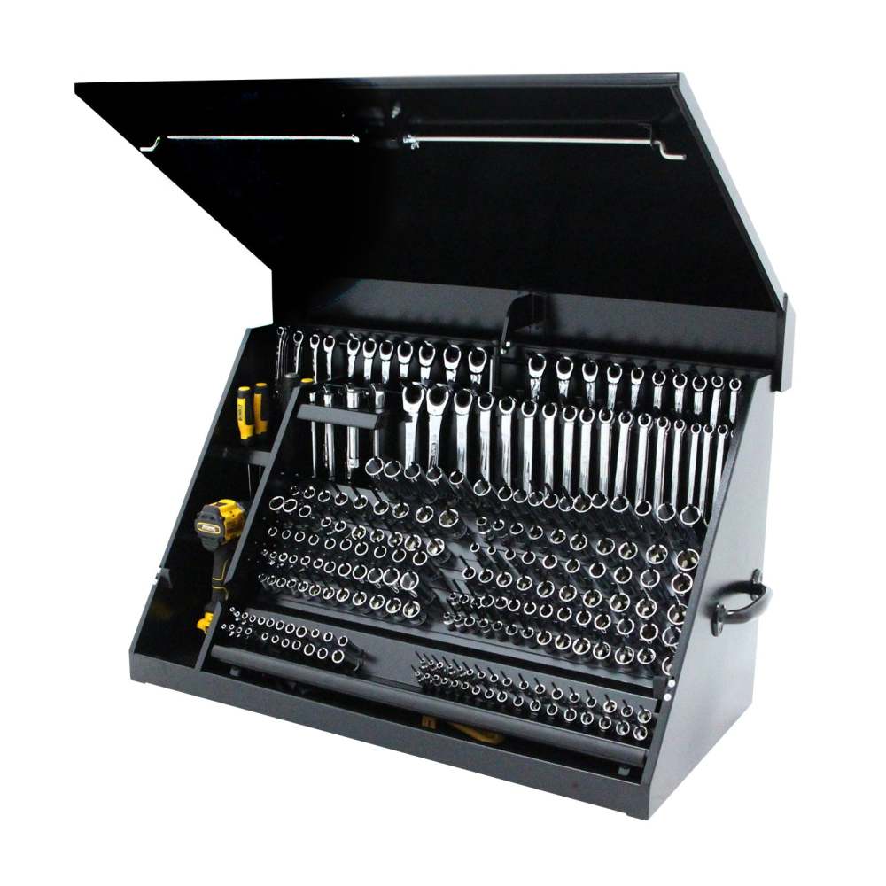 DEWALT 36 Inch x 17 Inch Black Steel Triangle Toolbox - TOOLBOX ONLY ...