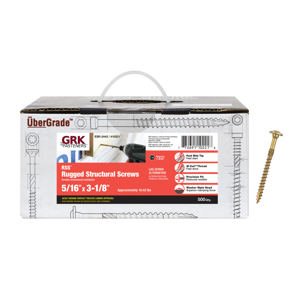 GRK Fasteners 5/16 In. x 3-1/8 In. RSS Rugged Structural Screw 10221 ...