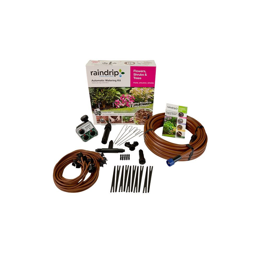 Raindrip Automatic Watering Kit with Timer Flower/Shrub/Tree SDFSTH1P ...