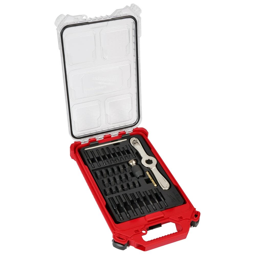 Milwaukee Metric Tap & Die PACKOUT 38pc Set with Hex-LOK 2-in-1 Handle ...