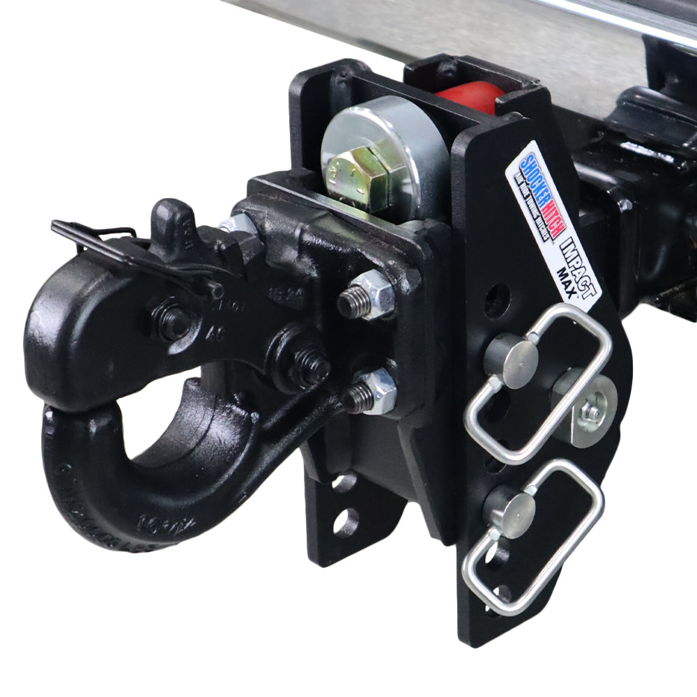 Shocker Hitch 20K Impact Max 2 Inch Cushion Hitch & Pintle Hook Mount ...