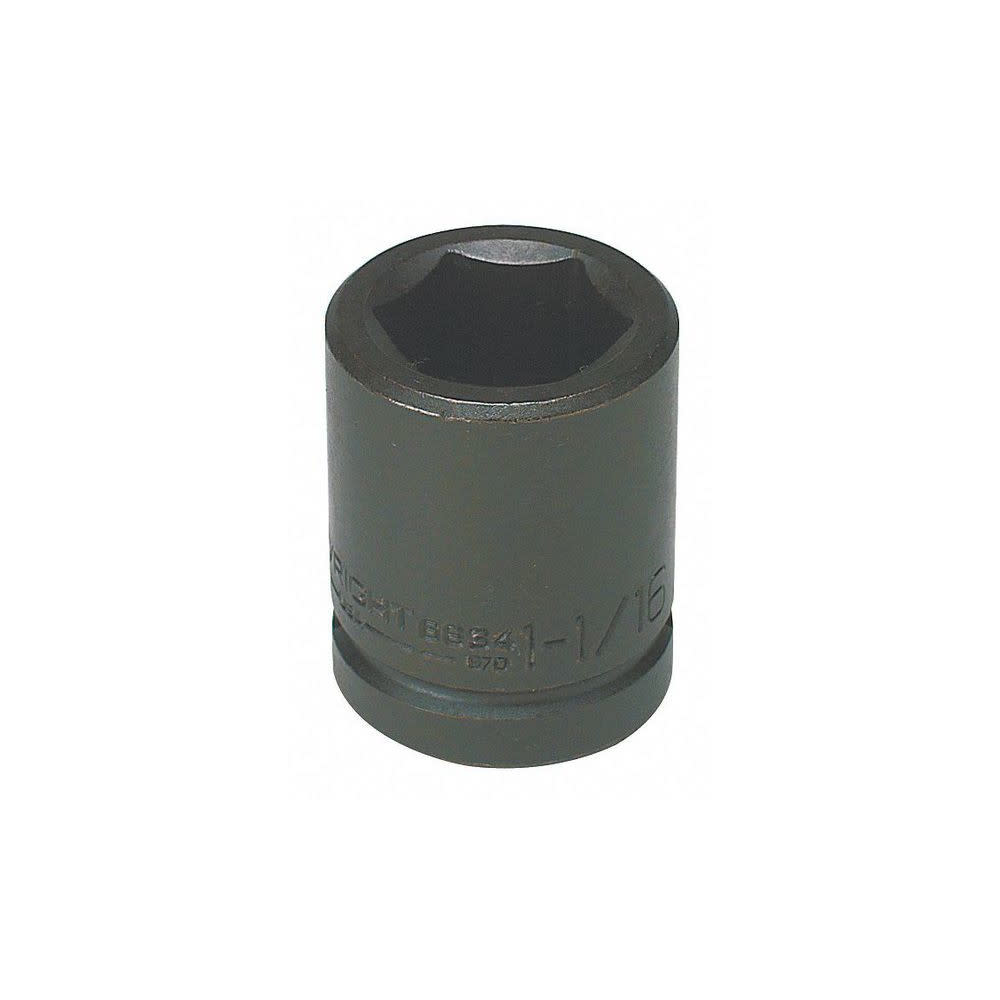 Wright Tool 2-3/8 In. Nominal Size 6 Point Standard Impact Socket 6898 ...