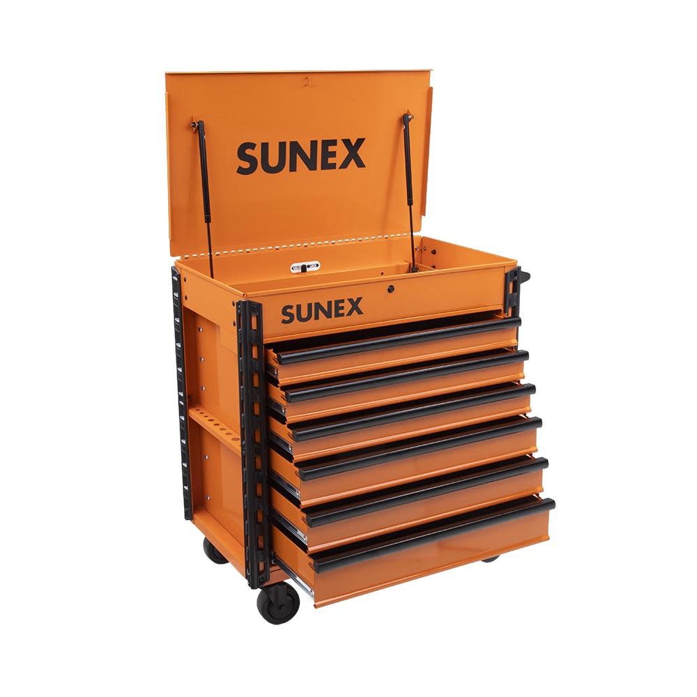 Sunex Premium Full Drawer Service Cart - Orange 8057XTOR - Acme Tools