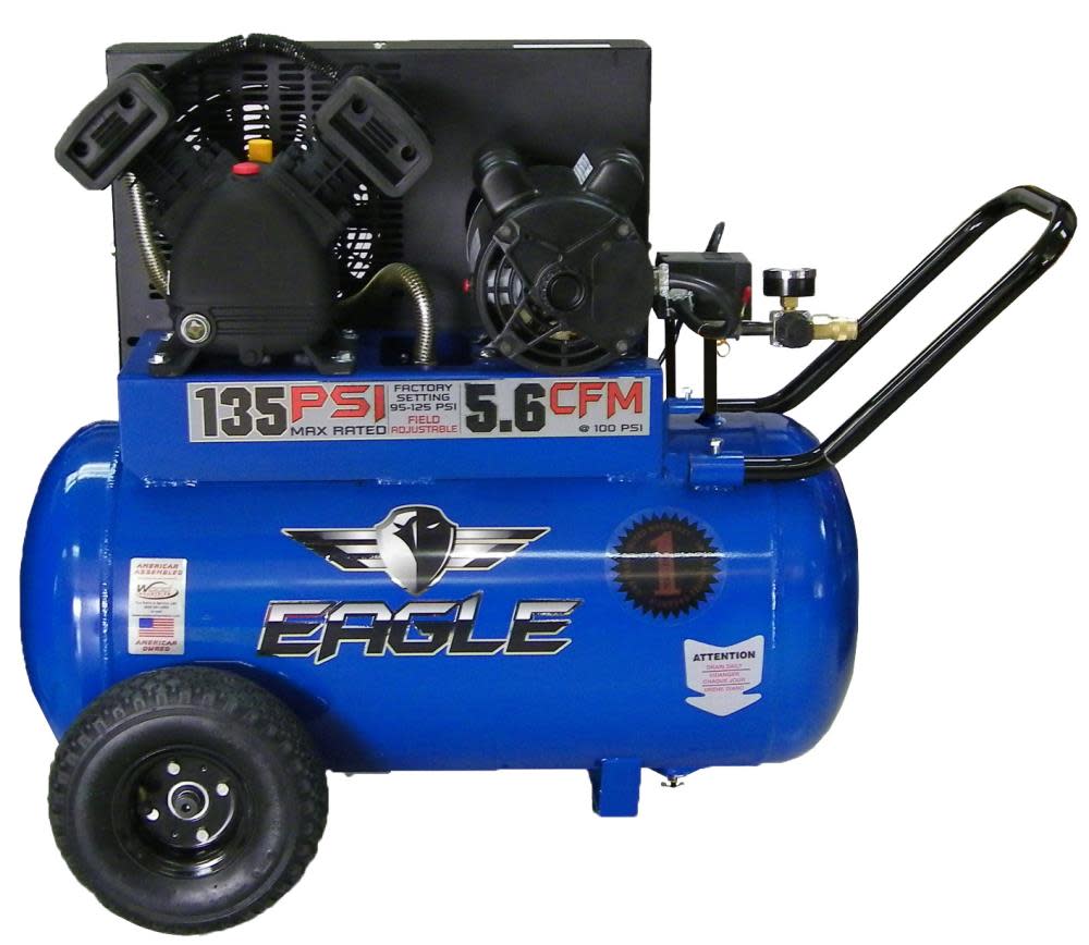Eagle Compressor 20 gallon Portable Electric Air Compressor P3120H1-CC ...