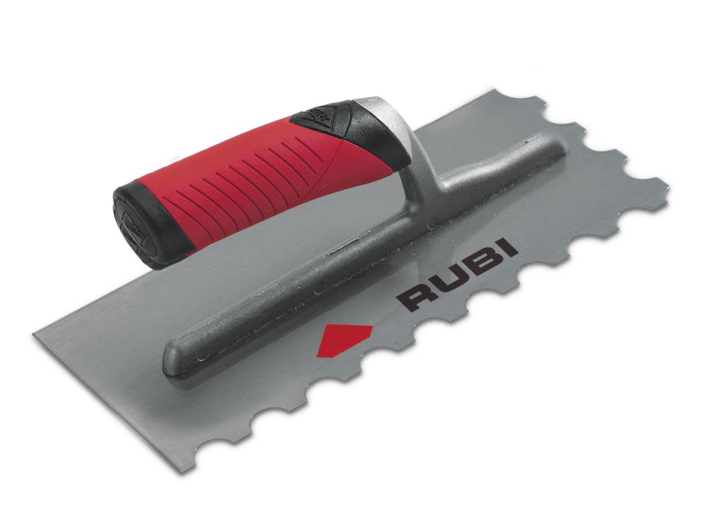Rubi Tools Steel Notched Trowel 11 In. (28 cm.) U-13/ 32 In. x 13/32 In ...