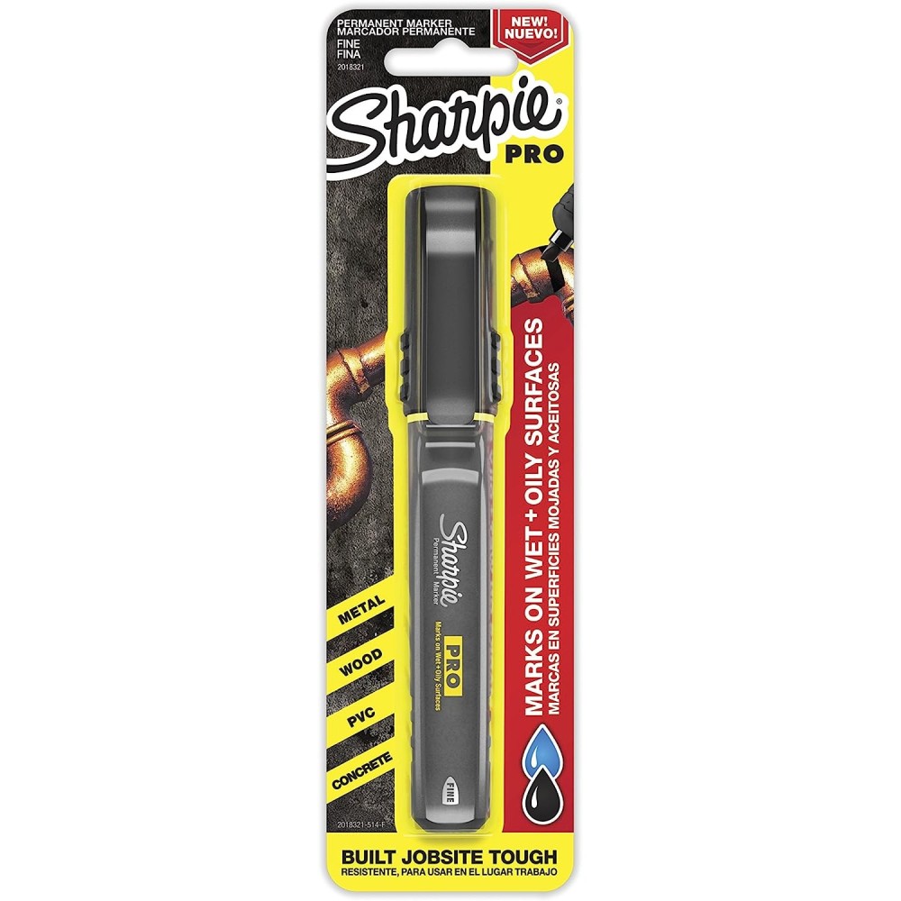 Sharpie Pro Black Plastic Barrel Fine Point Permanent Marker 2018321 ...