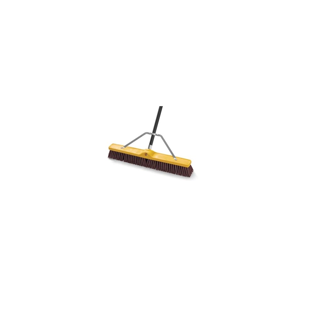 Rubbermaid 24in Maroon Plastic Foam Block Floor Sweep Push Broom Head ...