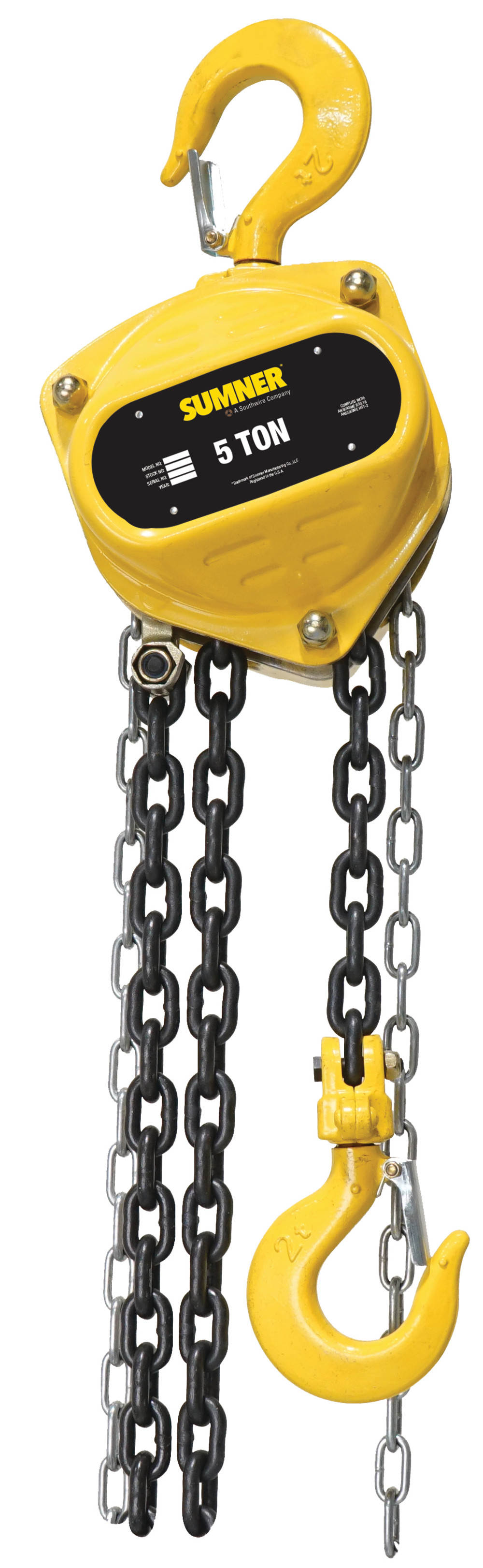 Sumner 5 Ton Chain Hoist with 15 ft. Chain Fall 787579 - Acme Tools
