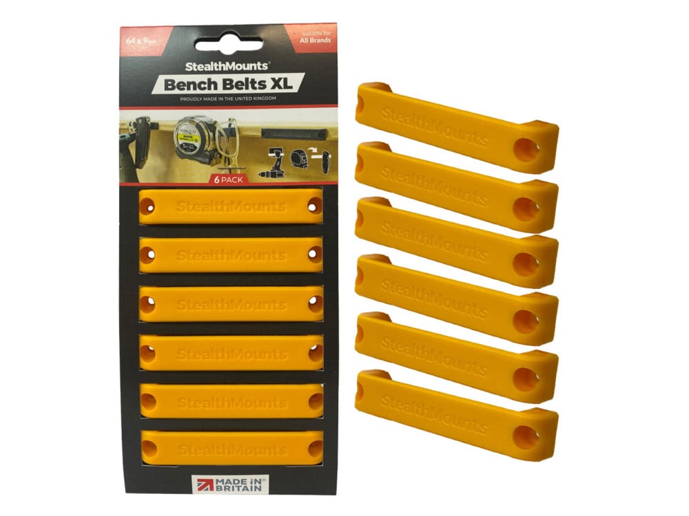 Stealthmounts XL Bench Belt 6pk Yellow BB-XL-YLW-6 - Acme Tools