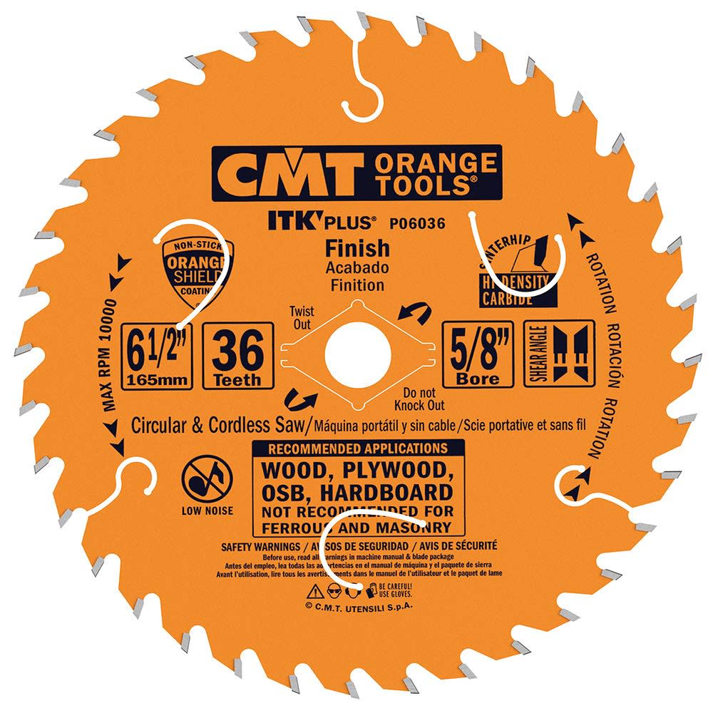 CMT 6-1/2in 36 TPI Contractor Circular Saw Blade P06036 - Acme Tools