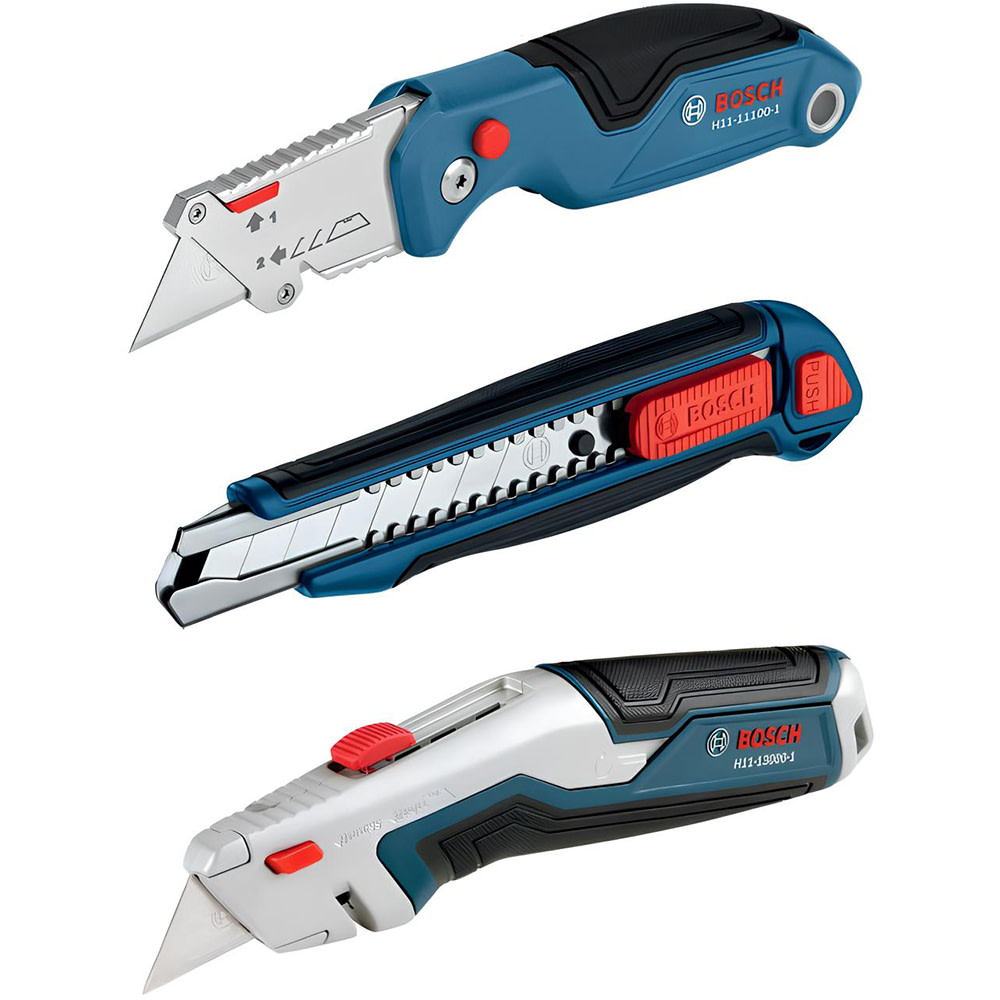 Bosch Utility Knife Set, 3 Pieces H11-14200-1 - Acme Tools