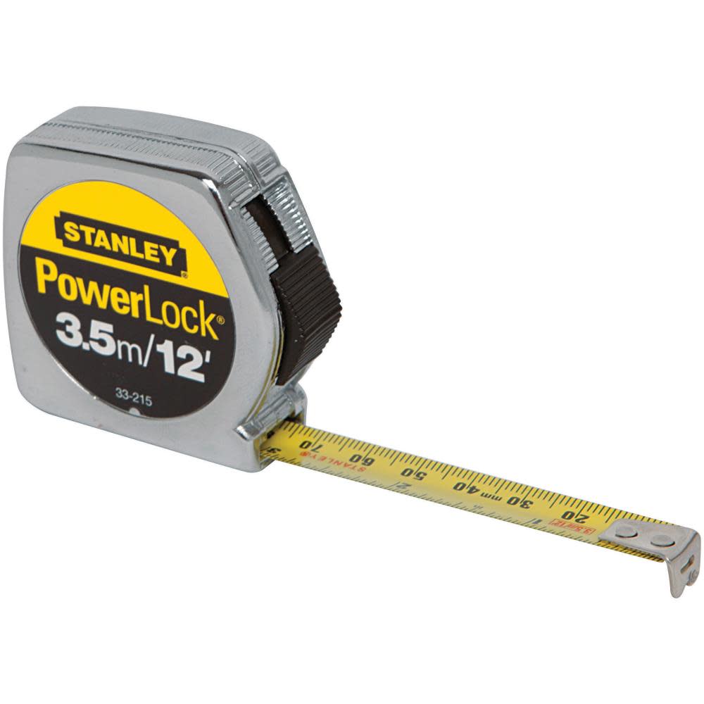 Stanley 3.5m/12 ft PowerLock Tape Measure 33-215 - Acme Tools