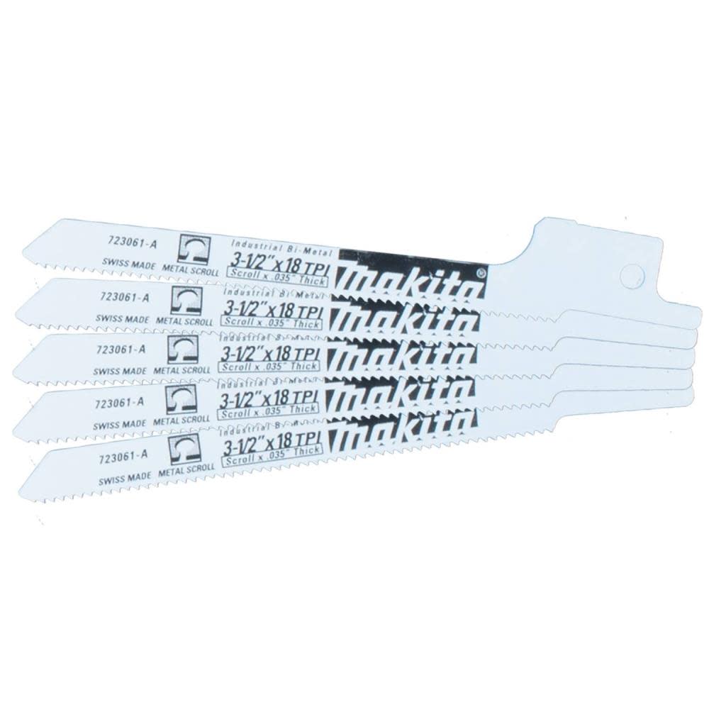 Makita 3-1/2 in. Metal Cutting Recipro Saw Blade 18TPI 5/pk 723061-A-5 ...