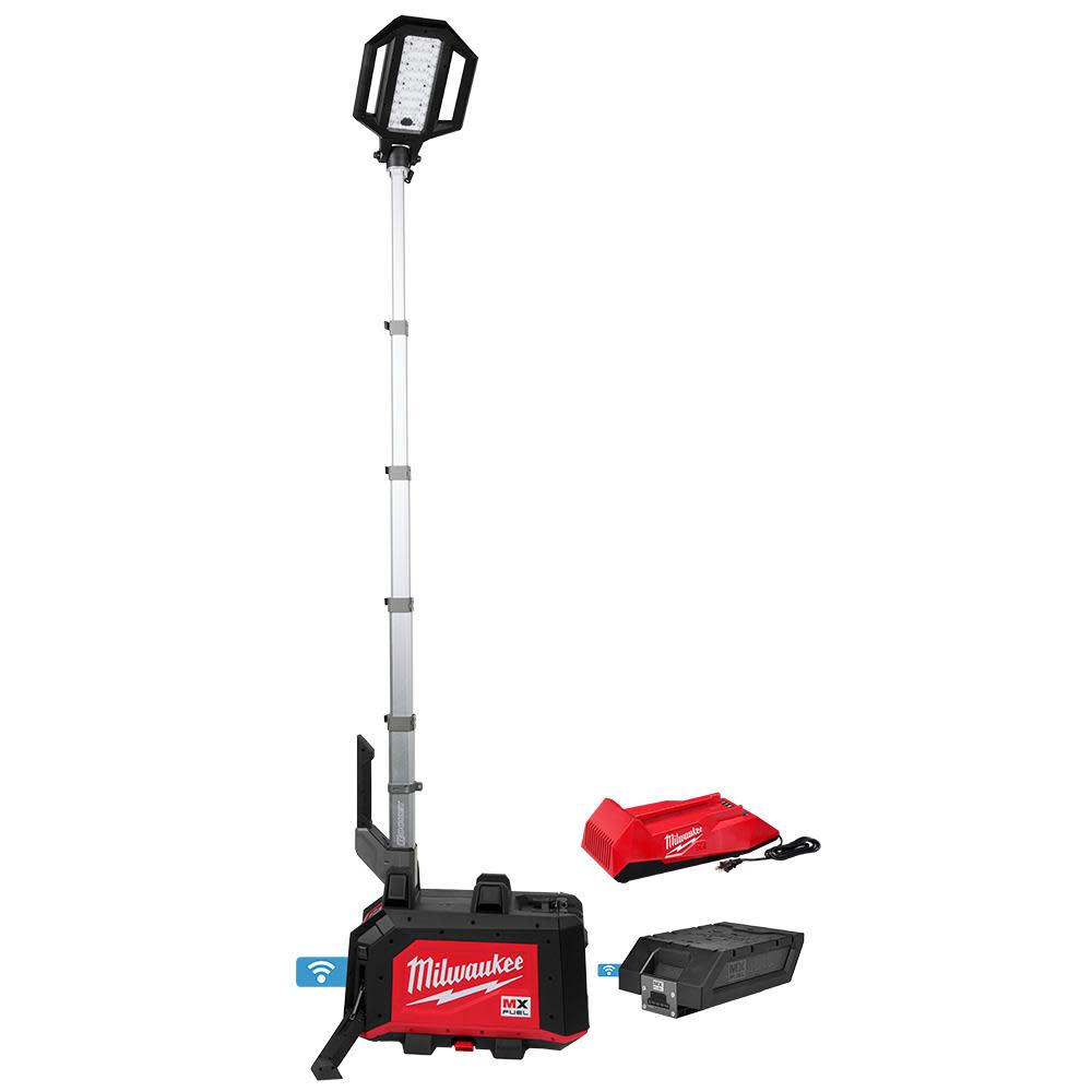 Milwaukee MX FUEL ROCKET Dual Power Compact Tower Light Kit MXF040-1XC ...