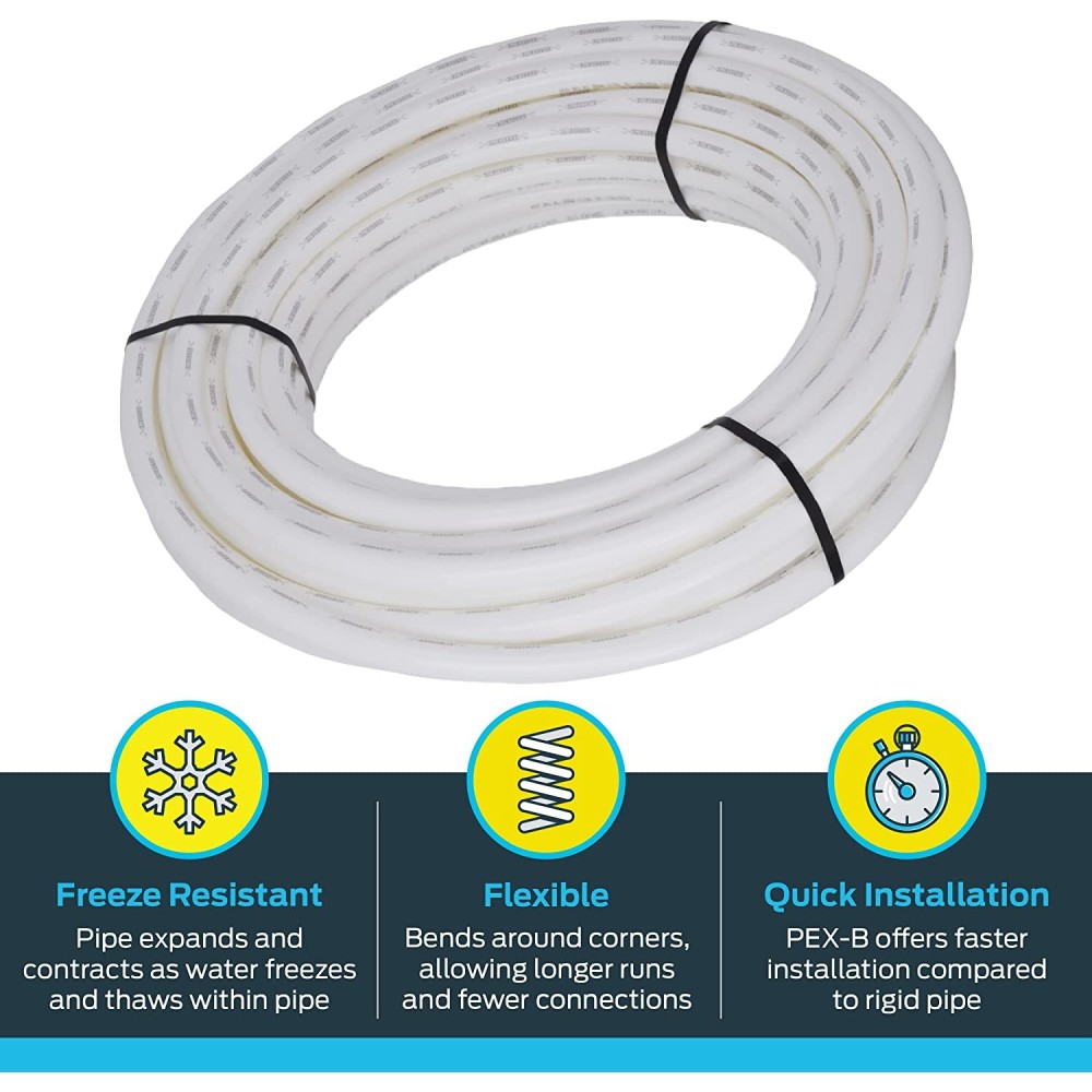 Sharkbite 1in x 100' White Polyethylene PEX Coil Tubing U880W100 - Acme ...