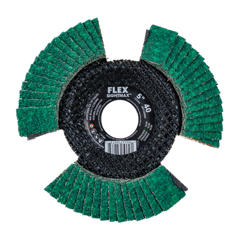 FLEX 5 Inch SIGHTMAX 40 Grit Flap Disc FA302006 - Acme Tools