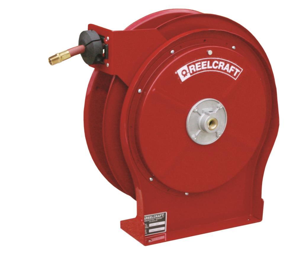 Reelcraft Spring Retractable Hose Reel - 3/8 In. x 50 Ft. 300 PSI with ...