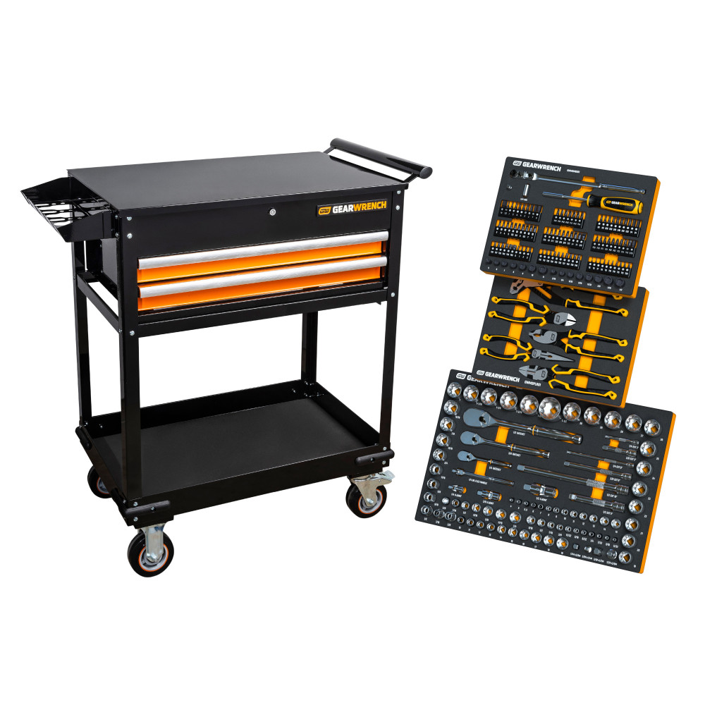 GEARWRENCH 194 Piece MEGAMOD Mechanics Tool Set in Modular Foam Trays ...