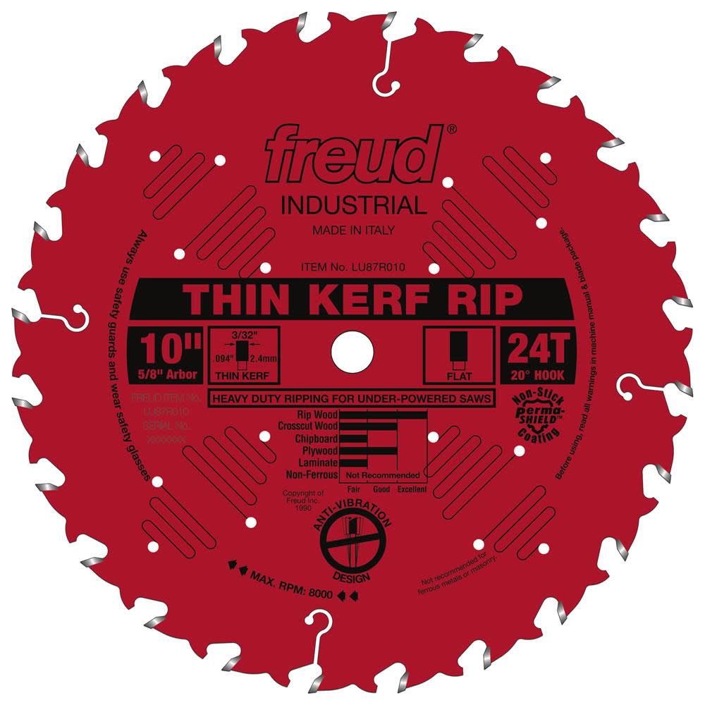 Freud 10in Thin Kerf Rip Blade with Perma-SHIELD Coating LU87R010 ...