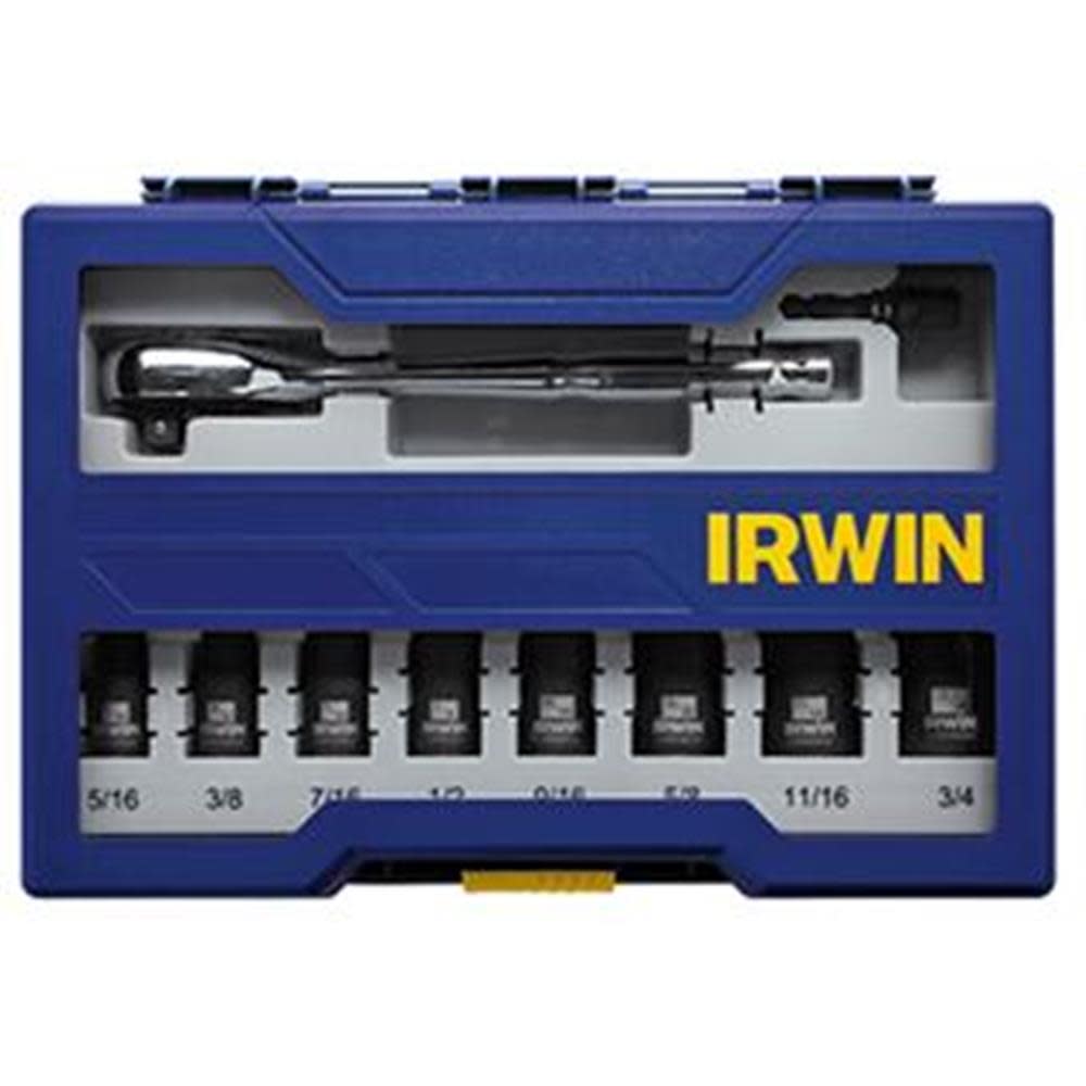 Irwin Impact SAE Socket Drawer Set 10 Pc. with 3/8 In. Drive 1882412 ...