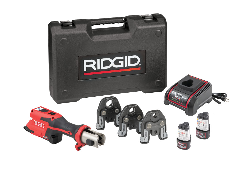 Ridgid RP 251 Press Tool Battery Kit wih ProPress Jaws (1/2 Inch-1 Inch ...