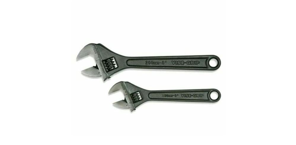 Irwin 2 Piece Adjustable Wrench Set 6 in & 8 in Steel Handle 1913312 ...