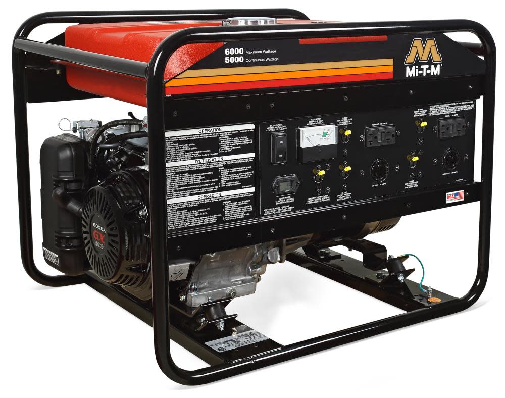 Mi T M 6,000 Watt Gas Powered 49-State Portable Generator GEN-6000-0MH0 ...