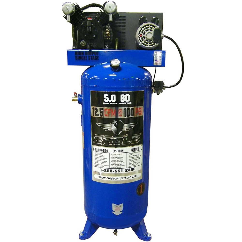 Eagle Compressor 60 Gallon Stationary Electric Air Compressor C4160V1 ...