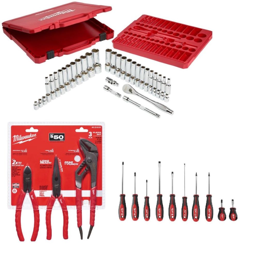 Milwaukee Hand Tools Set 69pc Bundle 48-22-9008-6331-2710 from ...