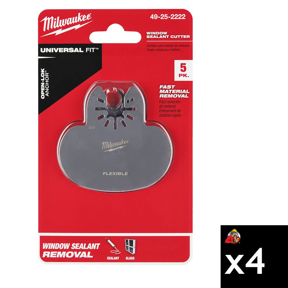 Milwaukee 3.87 Inch Steel Mushroom Sealant Scraper Blade Bundle, 20 ...