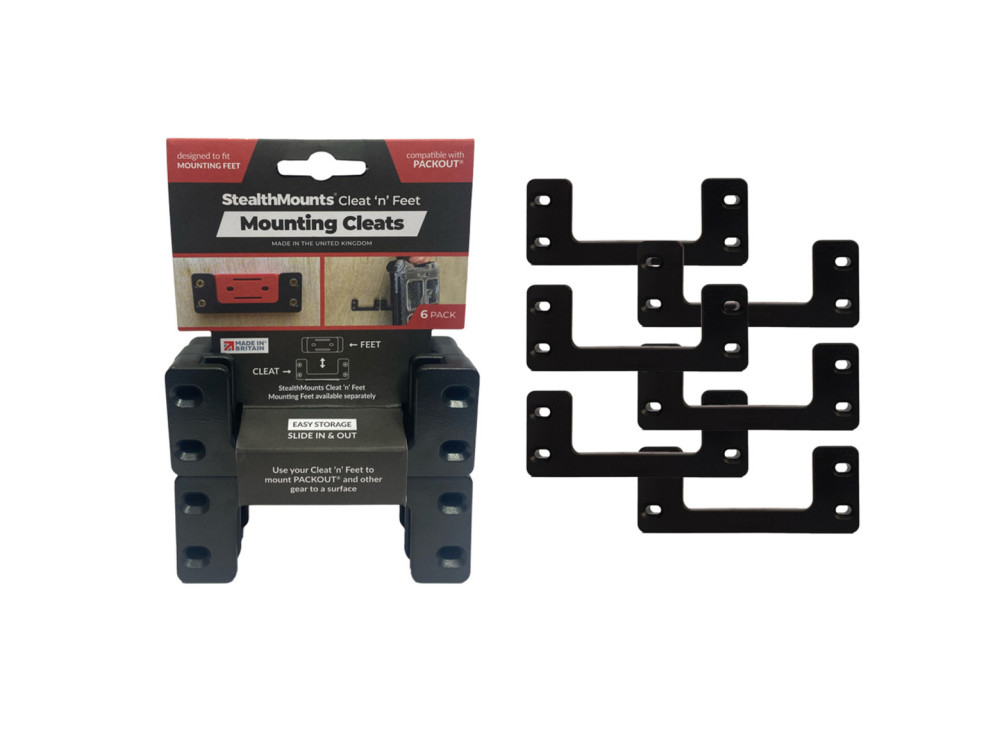 Stealthmounts Cleat 'n' Feet Mounting Cleats 6pk Black OM-CL-BLK-6 ...