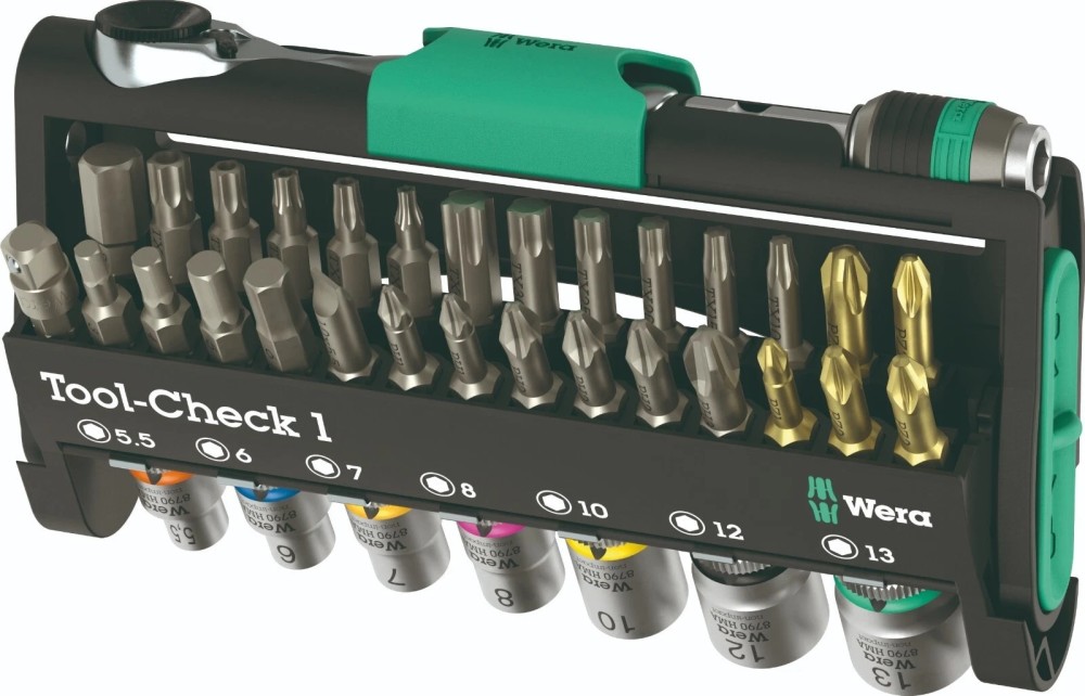 Wera Tools Compact Tool-Check 1 Tool Set, 38 Piece 05049050001 - Acme Tools