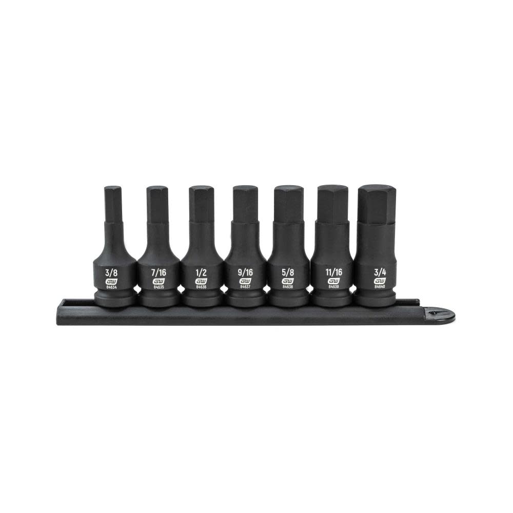 GEARWRENCH Hex Bit Impact Socket Set 7 pc. 1/2 In. Drive SAE 84941 ...